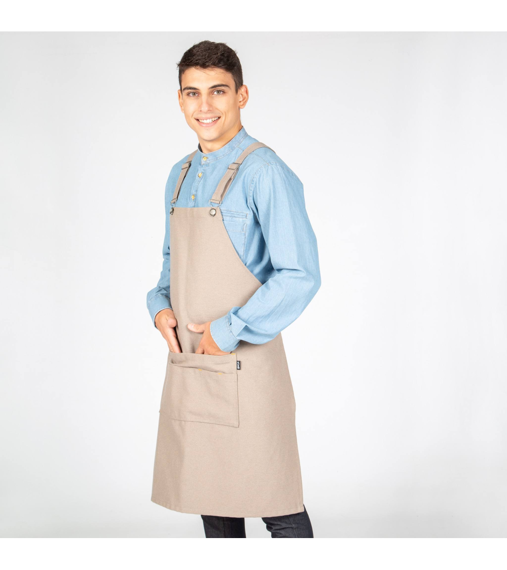 Delantal Gris con Peto | Azules de Vergara