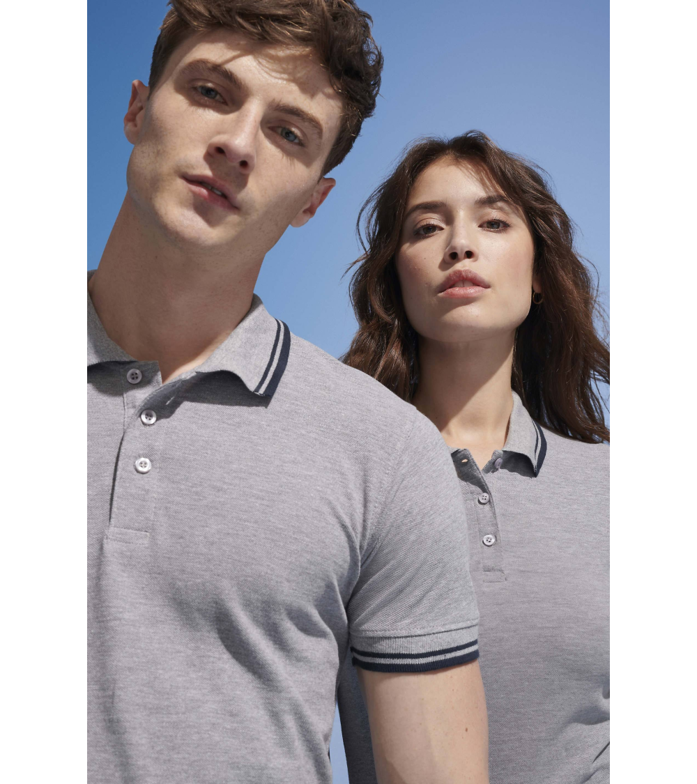 POLO MUJER COMBINADO 100% ALGODÓN | Azules de Vergara